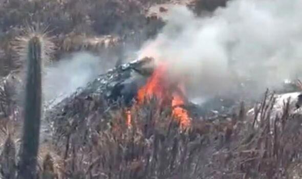 Chile Air Force plane in huge fireball crash as search for pilots launched