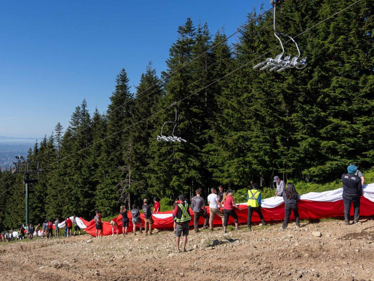 Ahead of World Cup, Grouse Mountain unveils 'largest Canadian flag' on ...