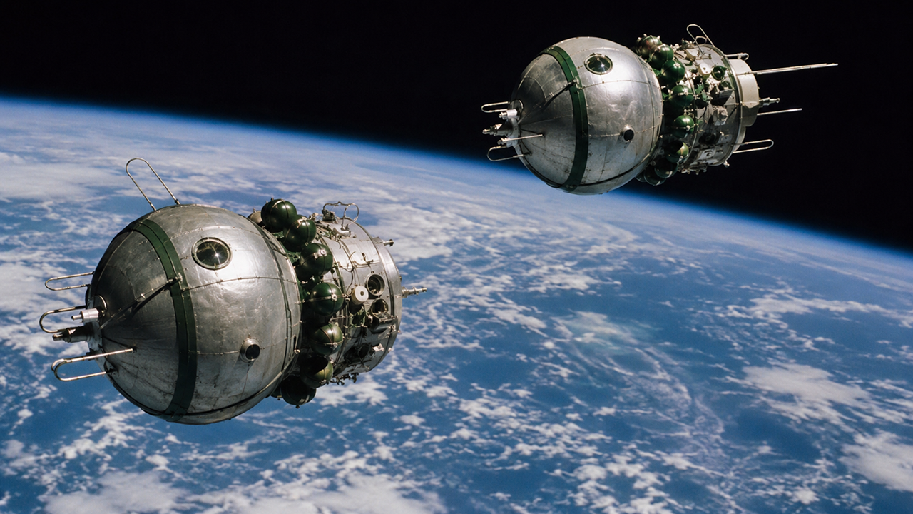 The classified Soviet mission that put two cosmonauts in orbit together