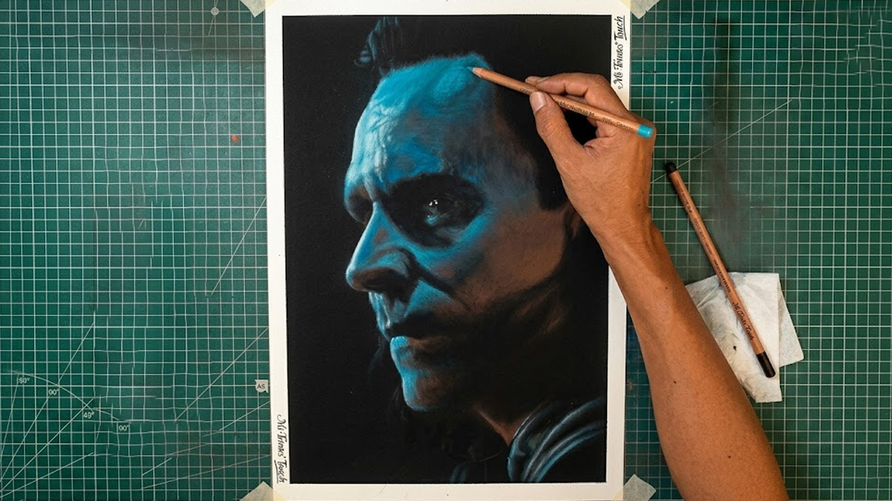 Create stunning Loki artwork on black paper: easy drawing tutorial