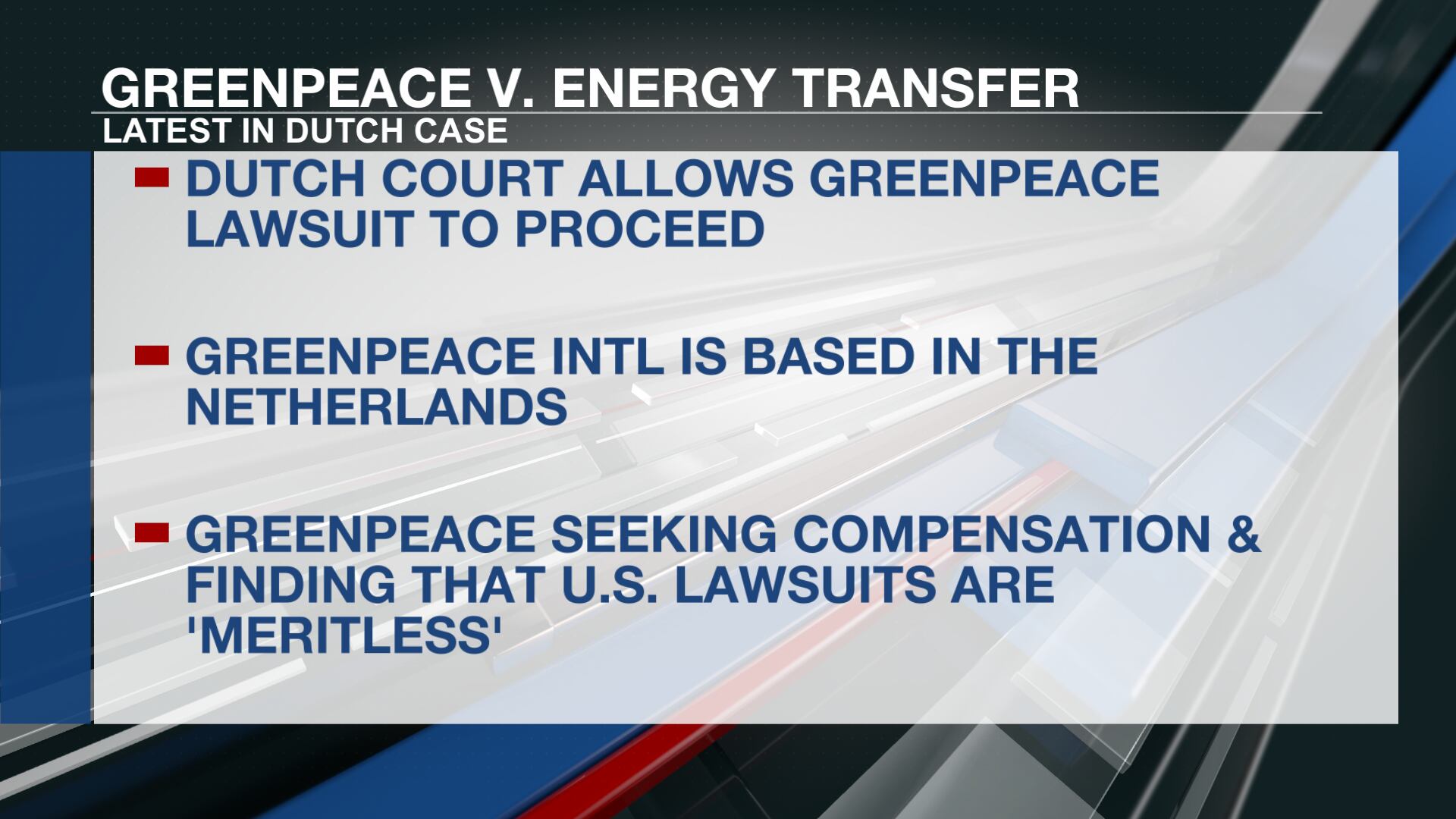 Amsterdam court keeps Greenpeace lawsuit against Energy Transfer alive ...