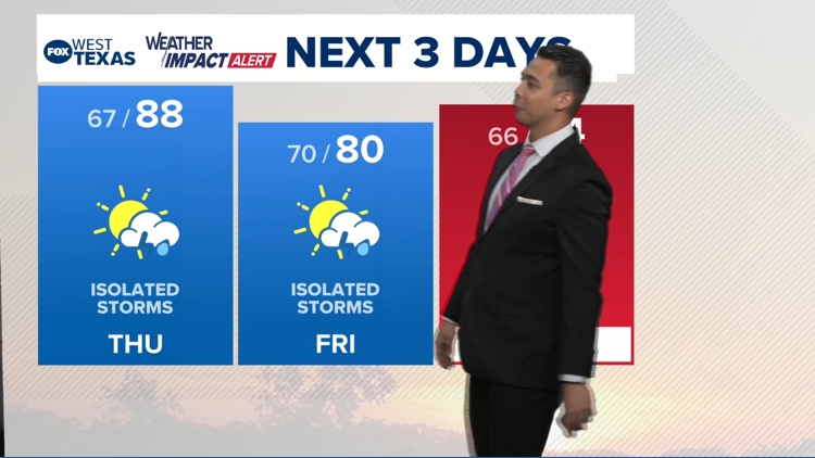 Isolated storms build toward wetter Saturday, temperatures dip before ...