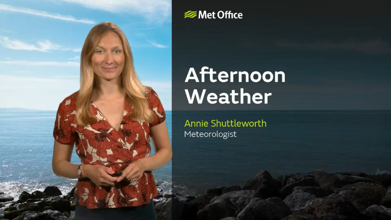 Met Office Wednesday afternoon weather forecast 27/05/26