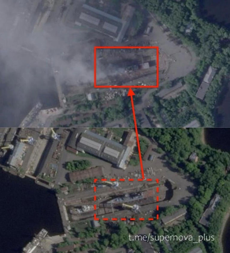 Ukraine war latest: Another Russian warship in flames as drones strike ...