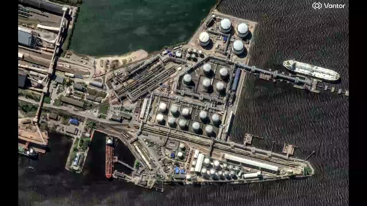 Satellite imagery shows damage to Russian oil terminal and dry dock