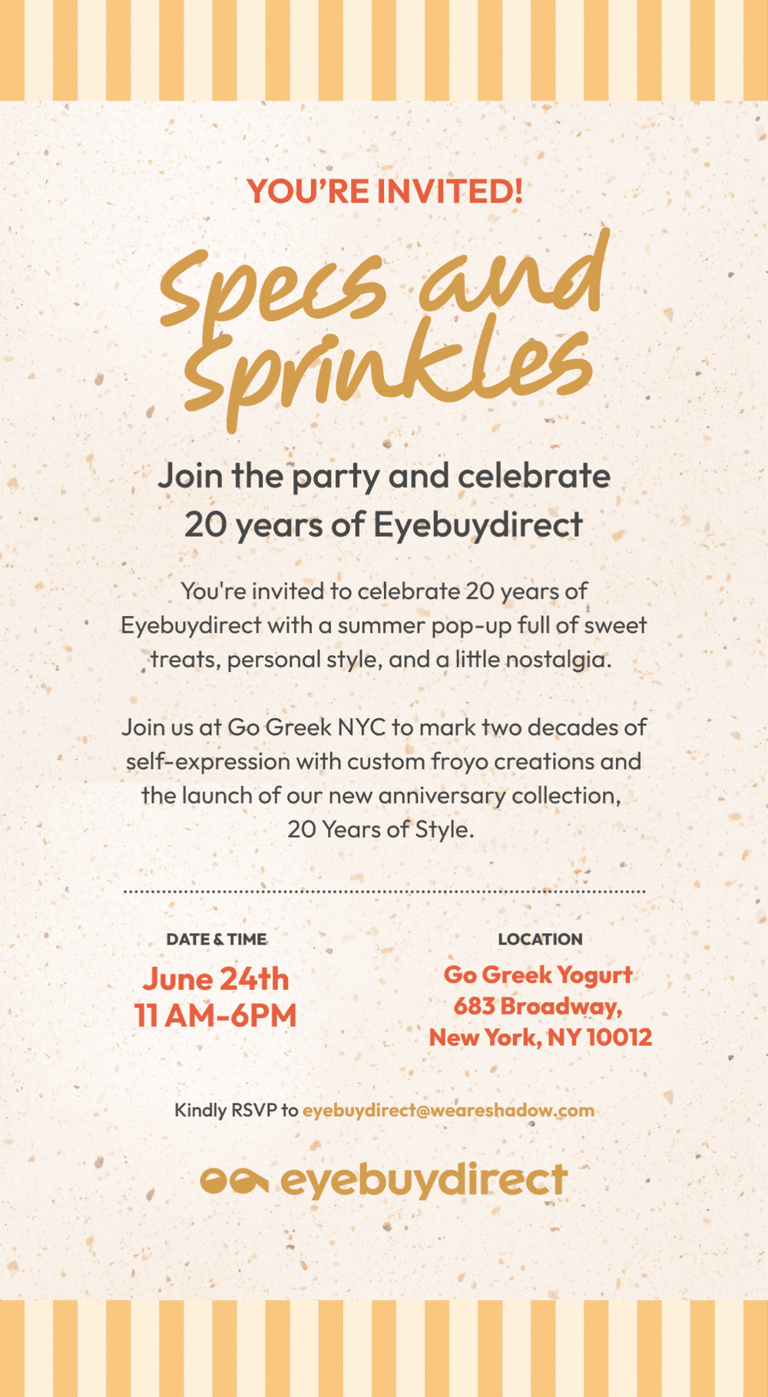 EYEBUYDIRECTS PECS & SPRINKLES POP-UP, NYC