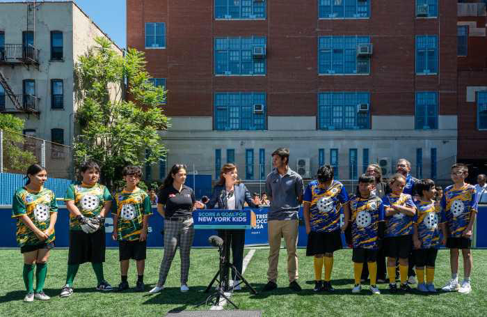 As World Cup nears, Hochul unveils $6M NY Kicks fund for community soccer
