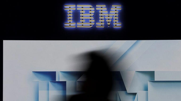 IBM shares tumble 8% after record rally, set to snap five-day winning ...
