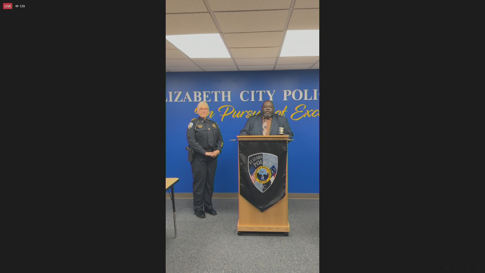 Elizabeth City Police hold press conference on recent shooting
