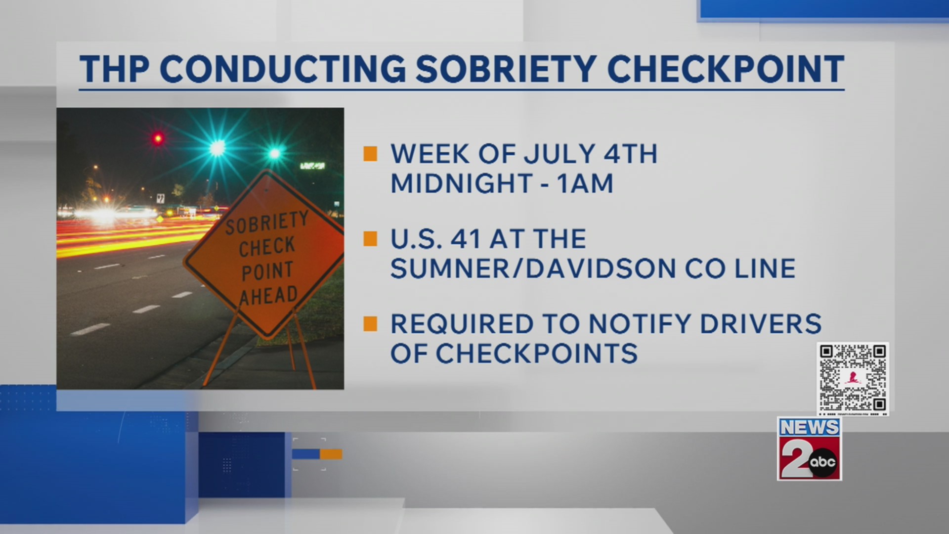 THP conducting sobriety checkpoint
