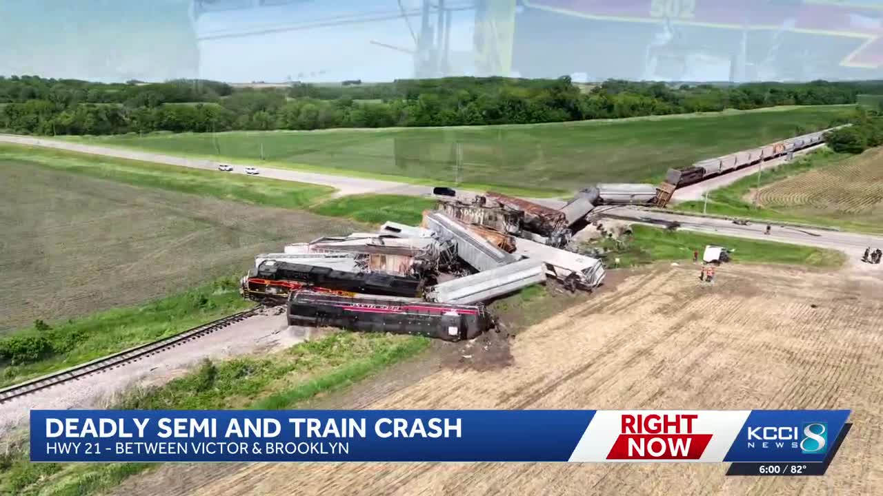One killed, one injured in semi vs. train crash that caused massive ...