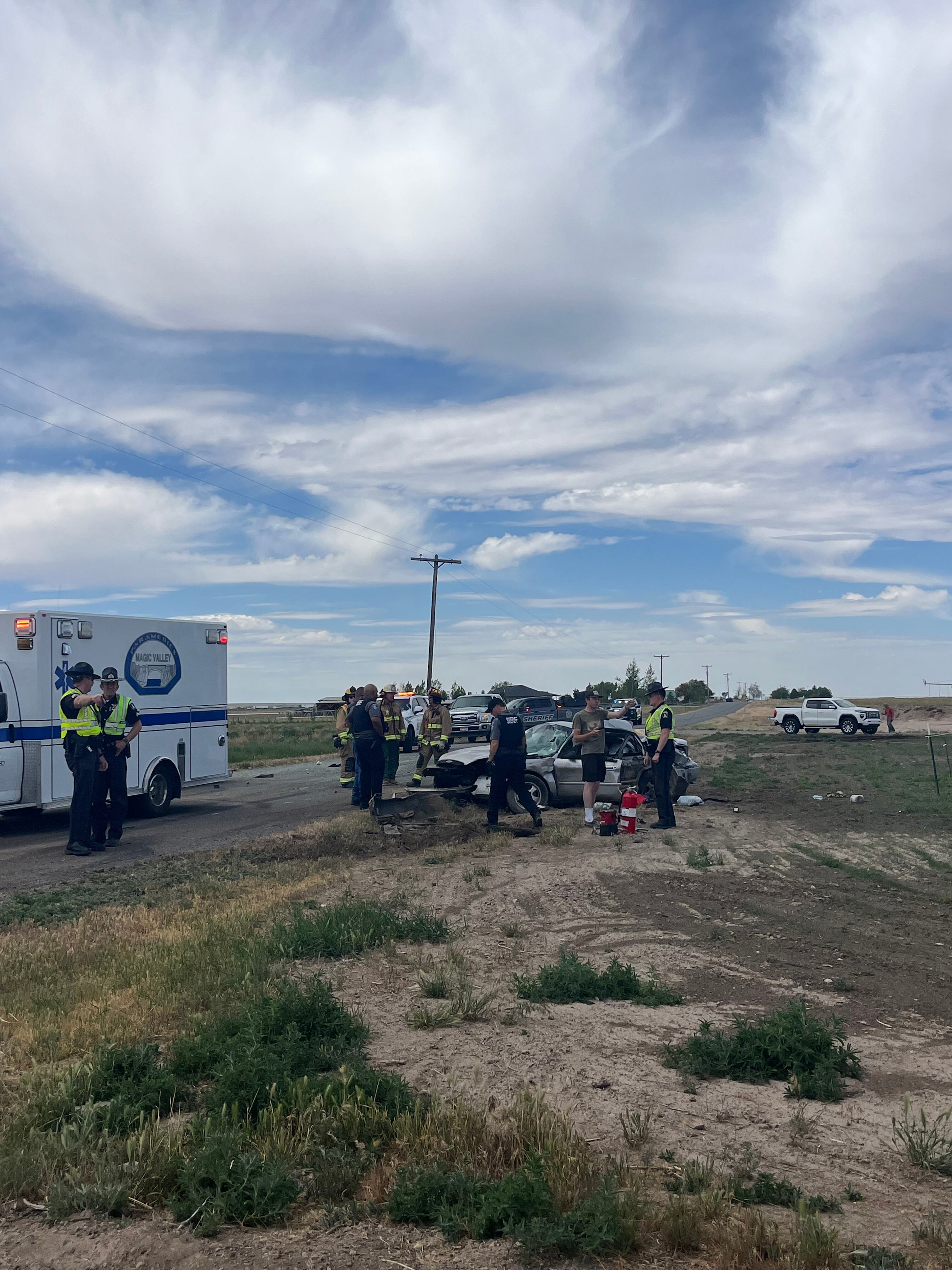 Two people transported to hospital from accident near Twin Falls