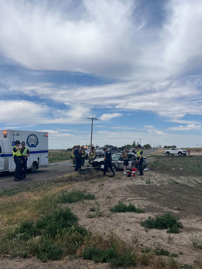 Two people transported to hospital from accident near Twin Falls