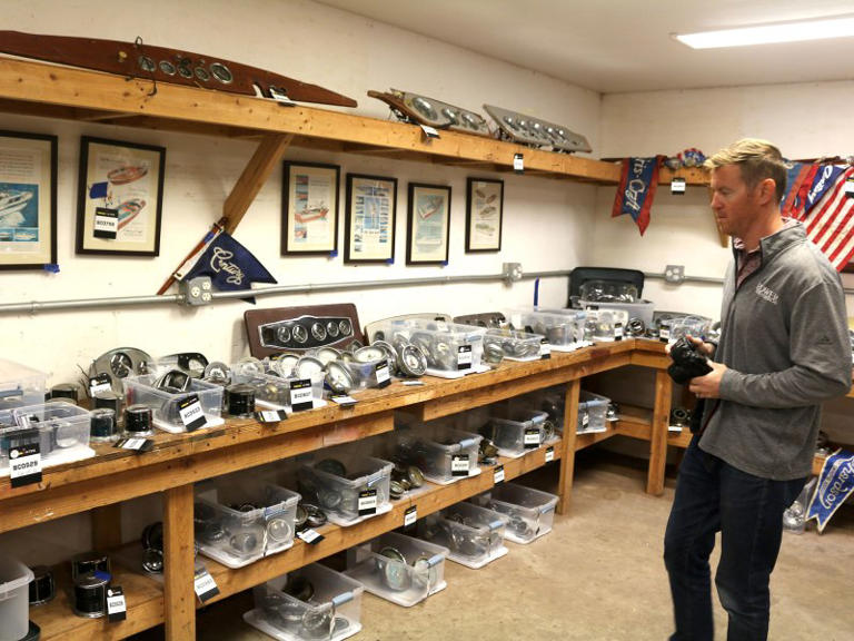 Gigantic classic wooden boat auction