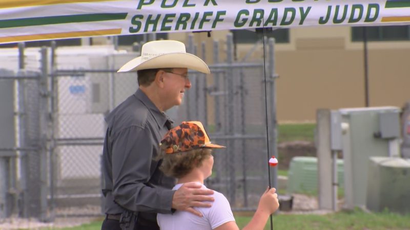 Sheriff Grady Judd goes fishing with more than 100 kids during annual event