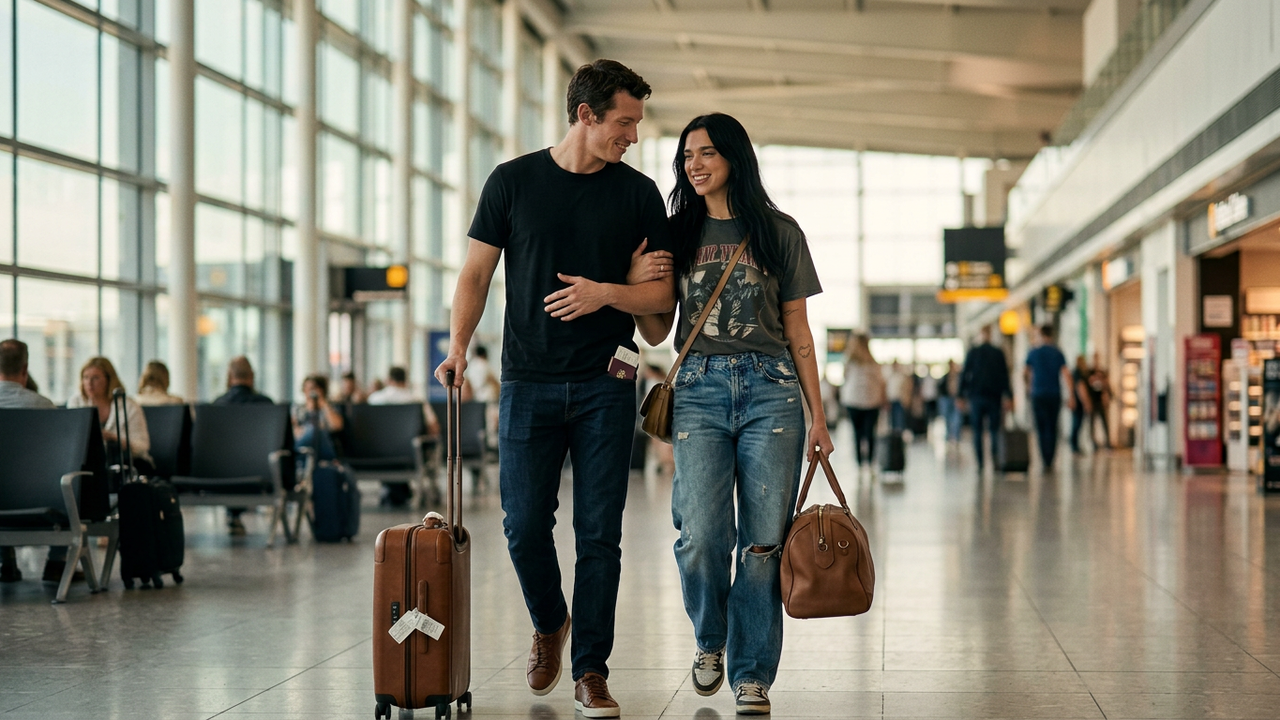 Dua Lipa and Callum Turner, now married, head to Sicily for a three-day ...