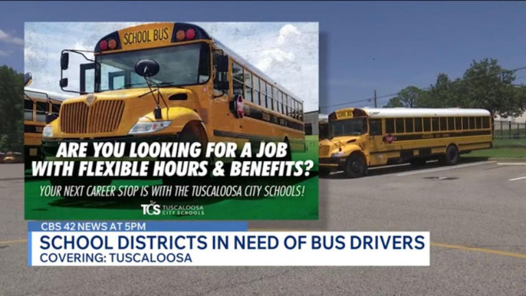 Tuscaloosa City, County schools hiring bus drivers
