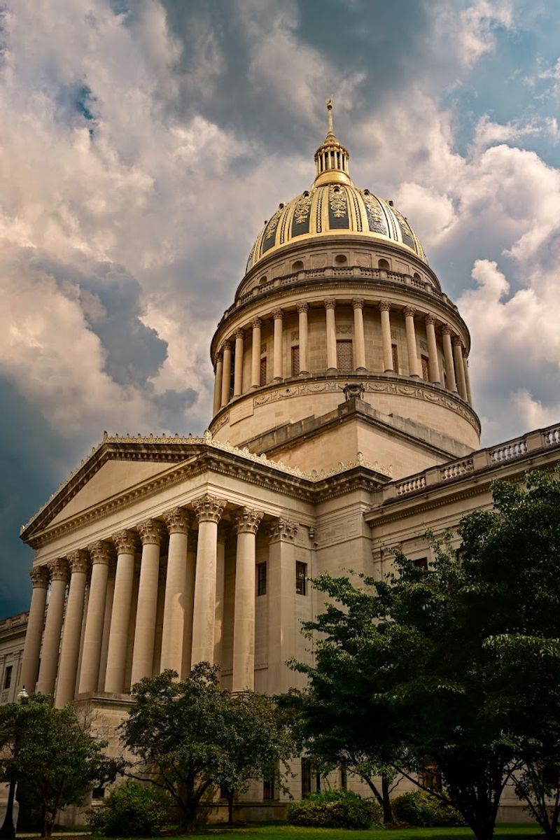 This West Virginia Capitol building has a gold leaf dome five feet ...