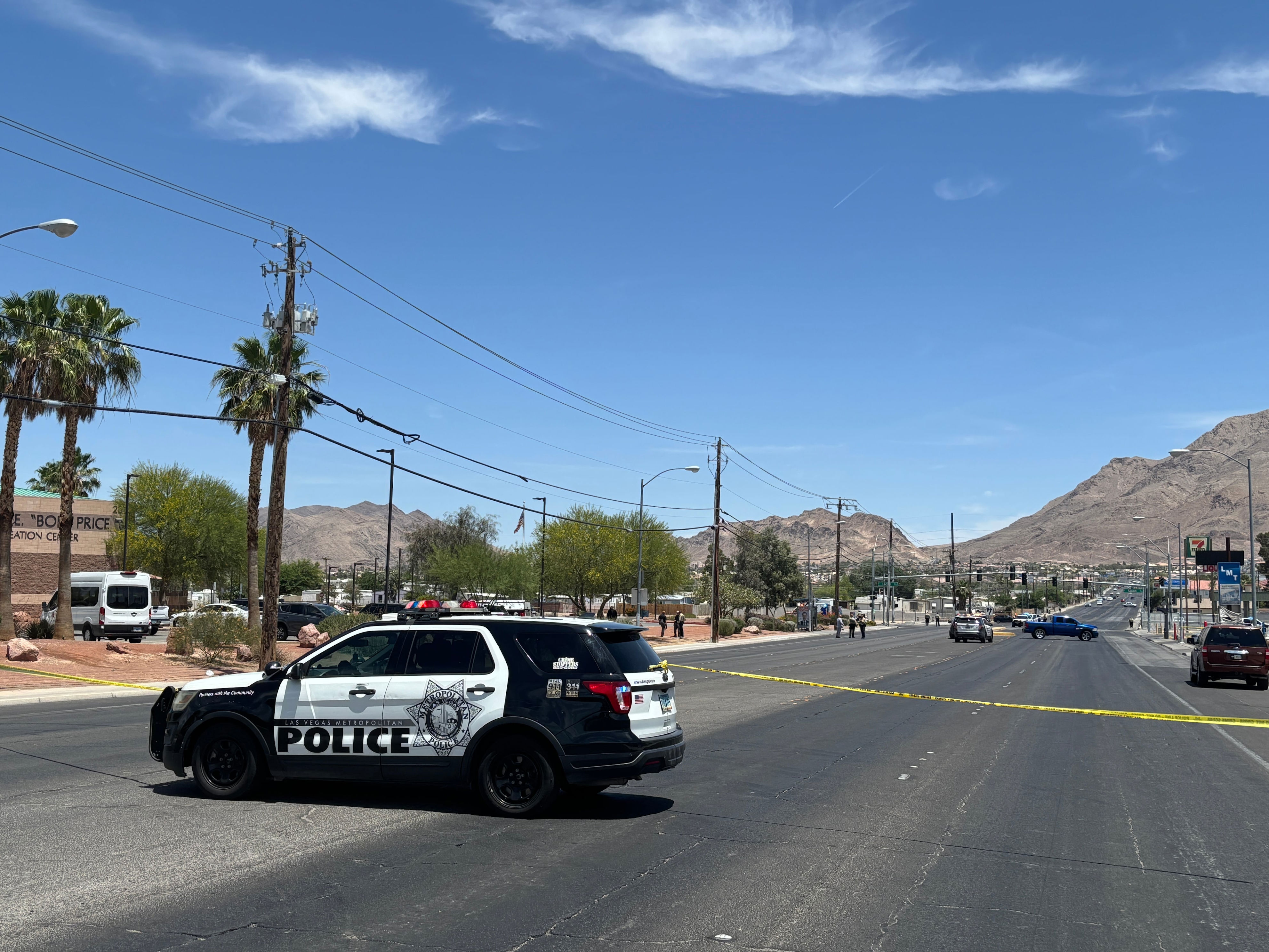 Armed suspect shooting at traffic killed by Las Vegas police