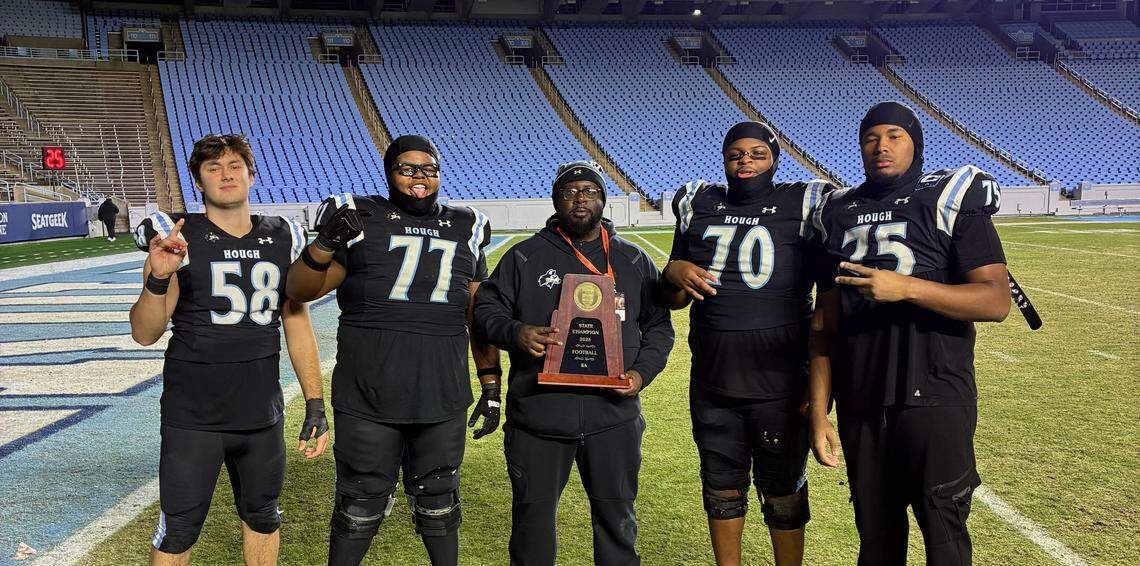 Hough High rallies around football coach after cardiac arrest leaves ...