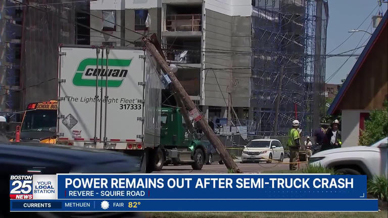 Hundreds without power in Revere after tractor-trailer takes down power ...