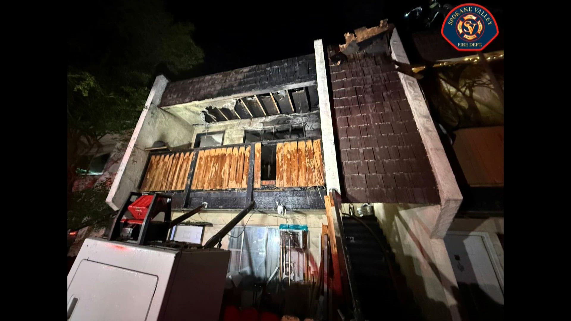 Accidental fire last night in Spokane Valley
