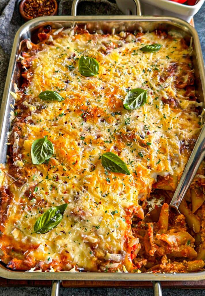 Baked mostaccioli recipe
