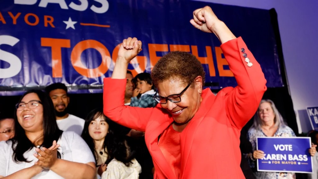Incumbent Karen Bass advances to runoff in LA mayoral race