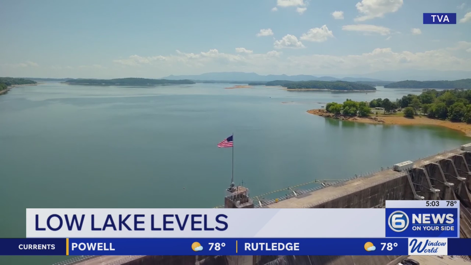 Low lake levels continue in East Tennessee
