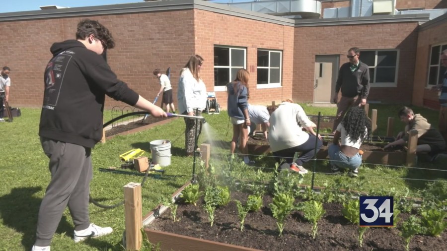 Local high school students learn to garden