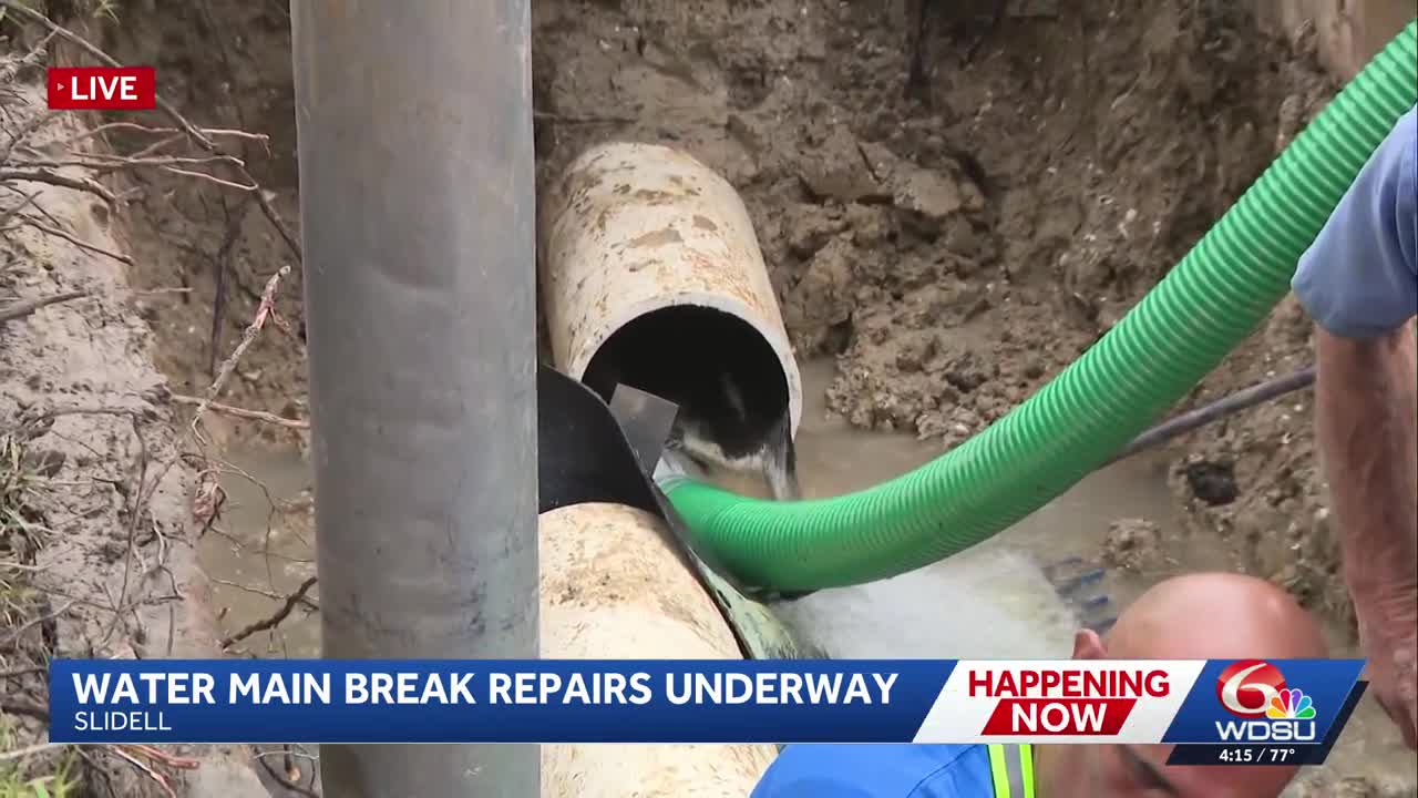 Water main break in Slidell causes road closure, repairs underway