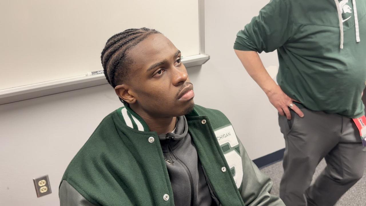 Michigan State Spartans Basketball F Coen Carr Post-Illinois 2-15-25