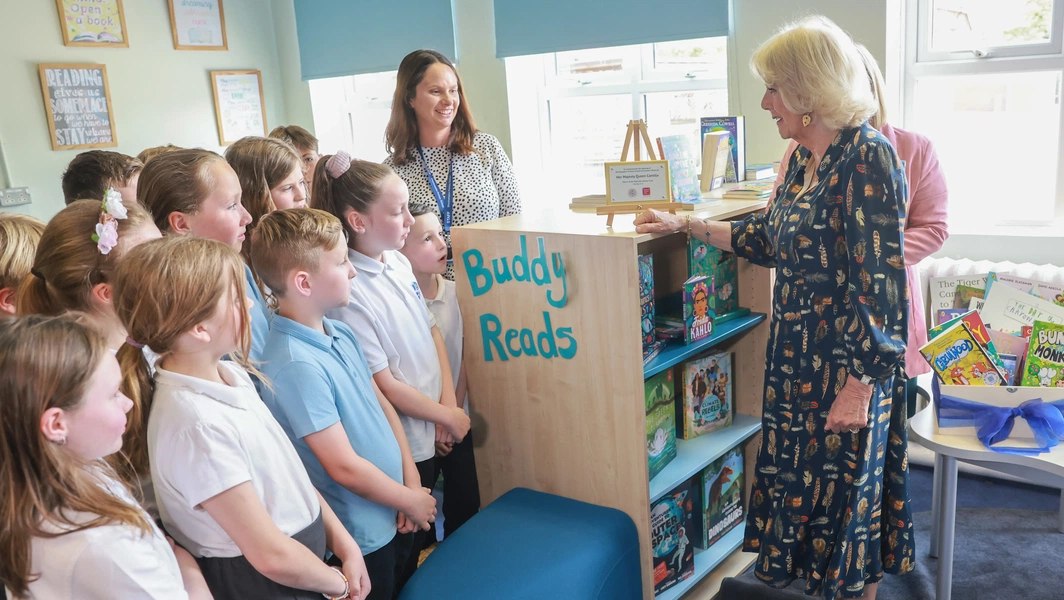 Queen Camilla joins Paddington to launch reading drive