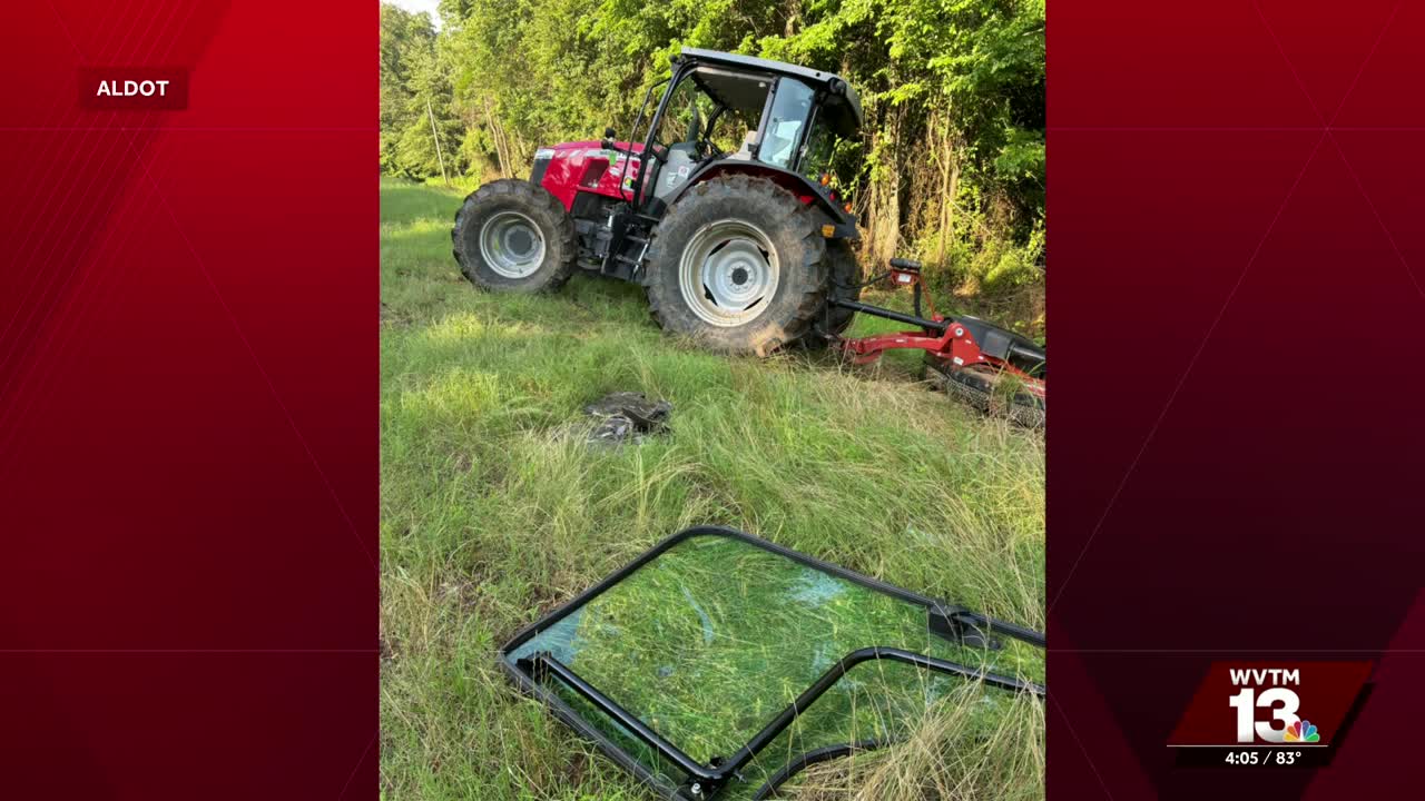 ALDOT worker hit by tractor-trailer while mowing lawn in Hale County