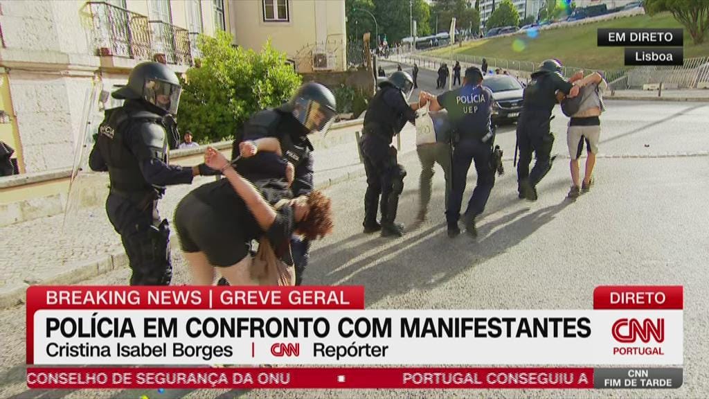 PSP detém seis manifestantes após confrontos com a polícia junto à AR
