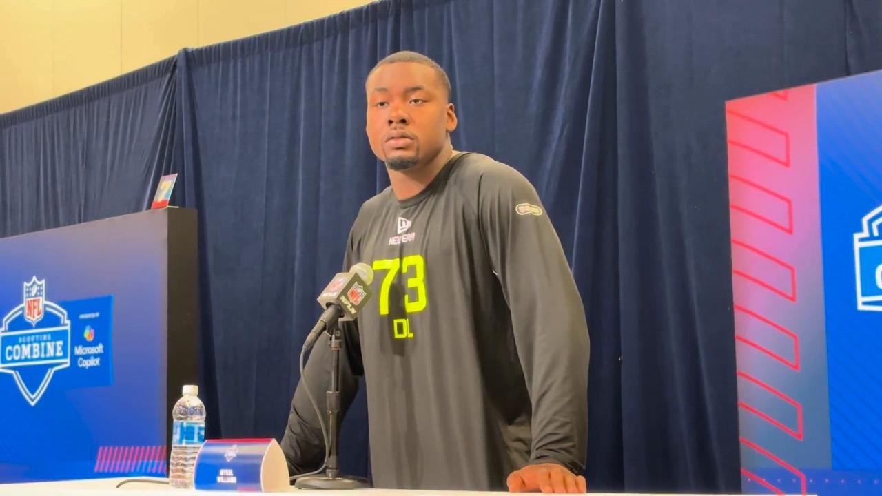 Arizona Cardinals NFL draft target Mykel Williams at scouting combine