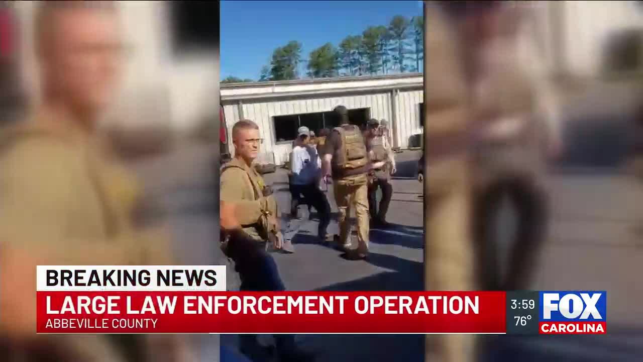 Large law enforcement operation at facility in Abbeville County. What ...
