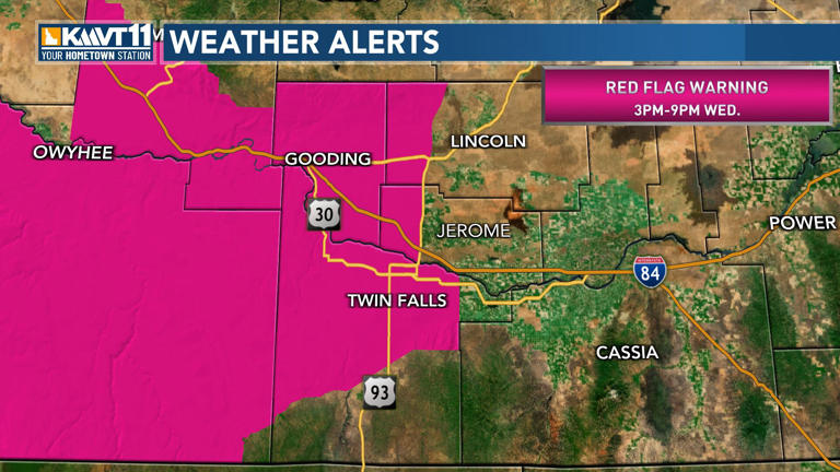 Red flag warning in place until 9PM
