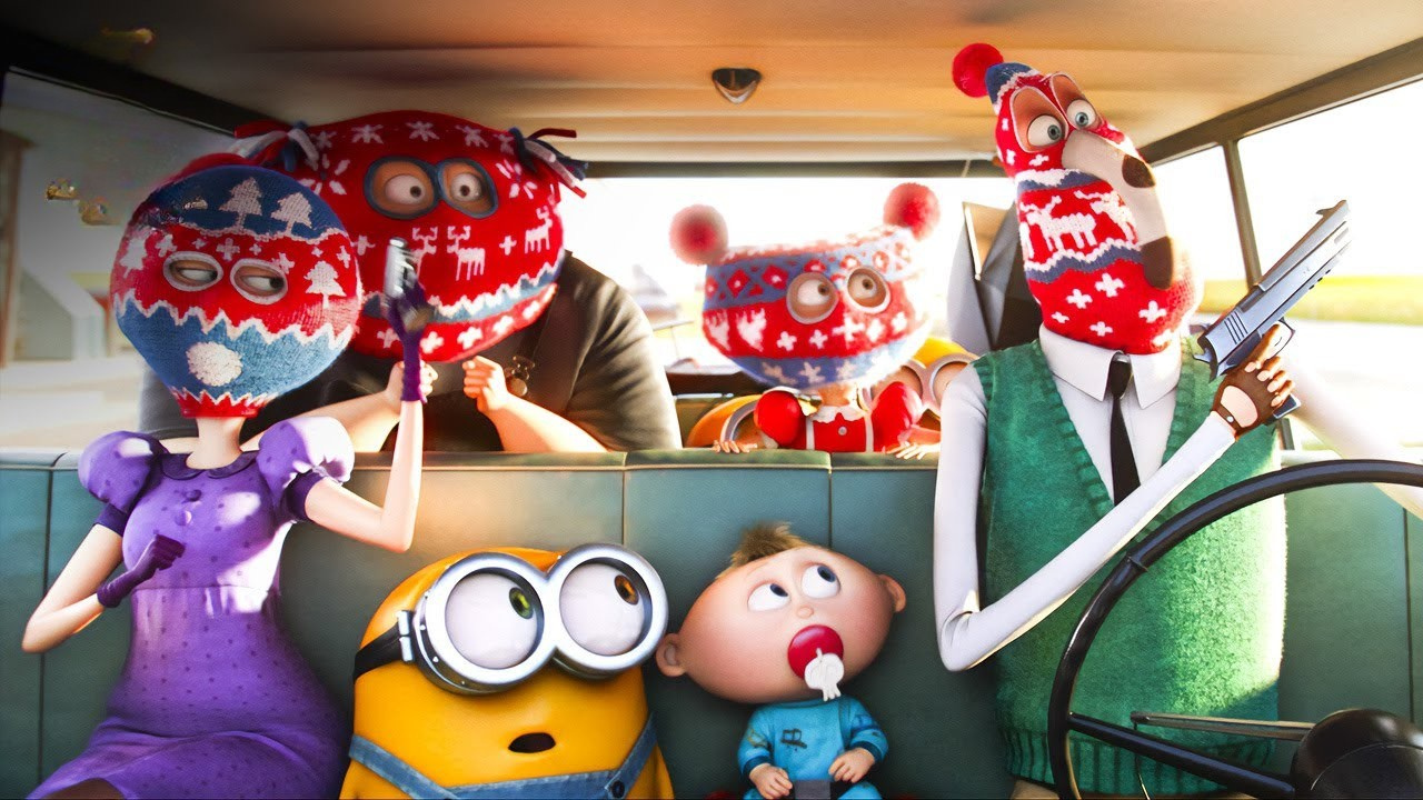 Minions hitch a ride with a "nice" family…who rob banks | Minions