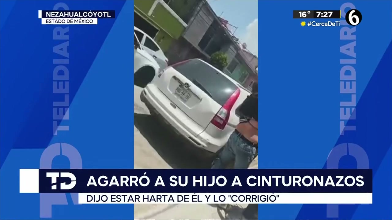 Madre agarra a cinturonazos a su hijo tras presunto robo de una bocina ...