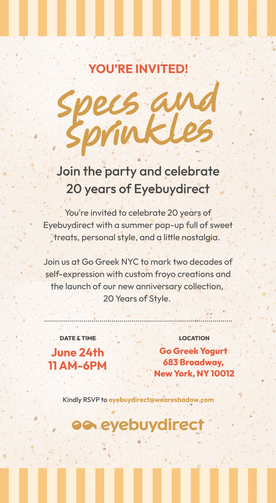EYEBUYDIRECTS PECS & SPRINKLES POP-UP, NYC