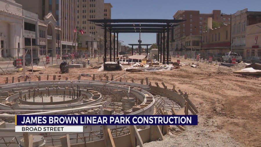 Construction continues on James Brown Linear Park