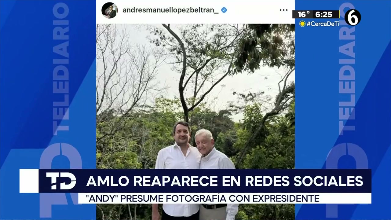 AMLO reaparece en foto junto a Andy López Beltrán tras anunciar candidatura