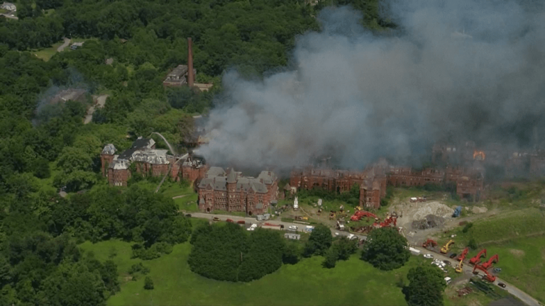 Sprawling fire consumes historic New York psychiatric center