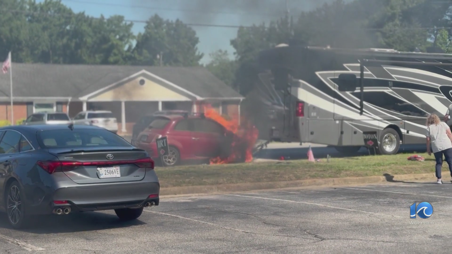 Fiery scene in Virginia Beach