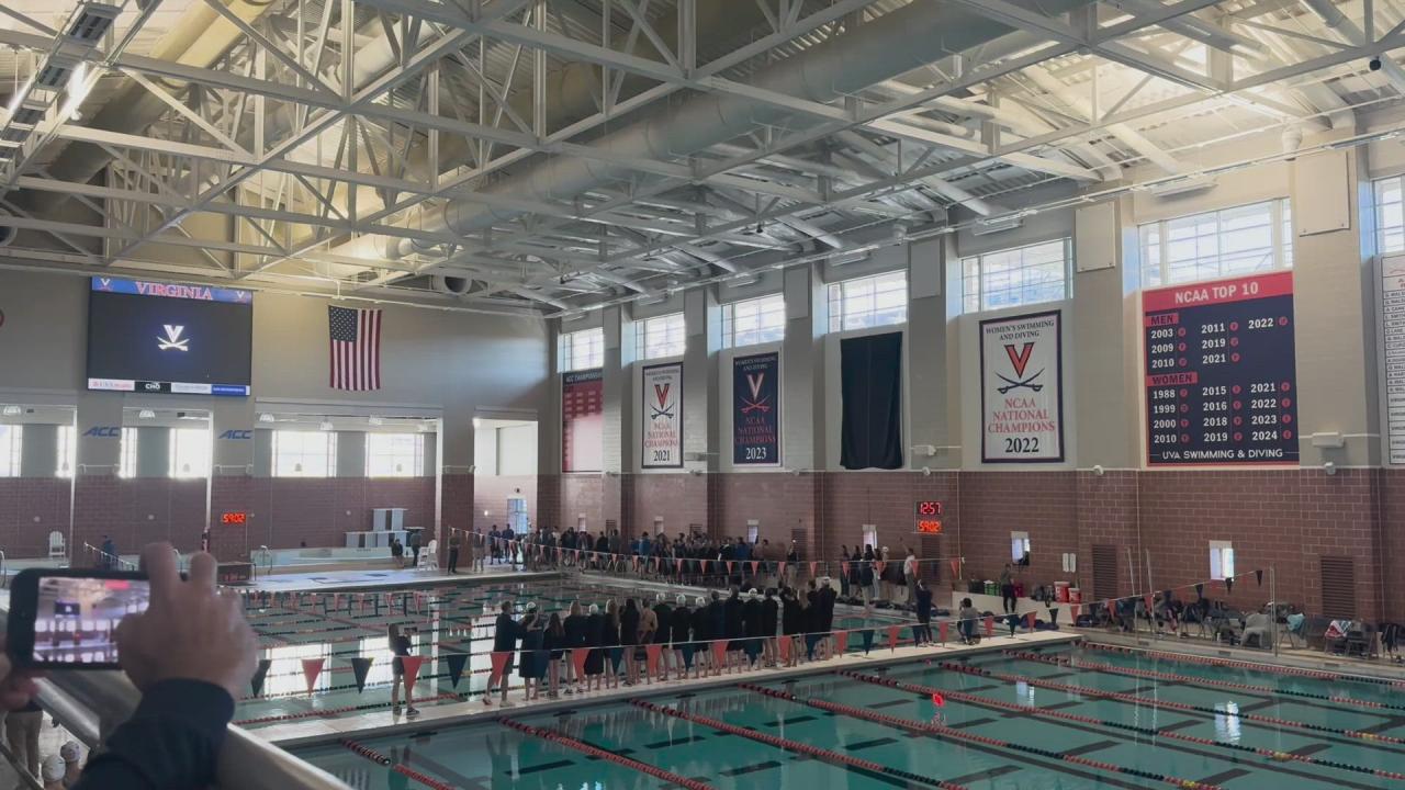 UVA raises banner for 2024 NCAA W swim & dive championship.mp4