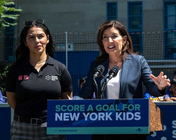 As World Cup nears, Hochul unveils $6M NY Kicks fund for community soccer