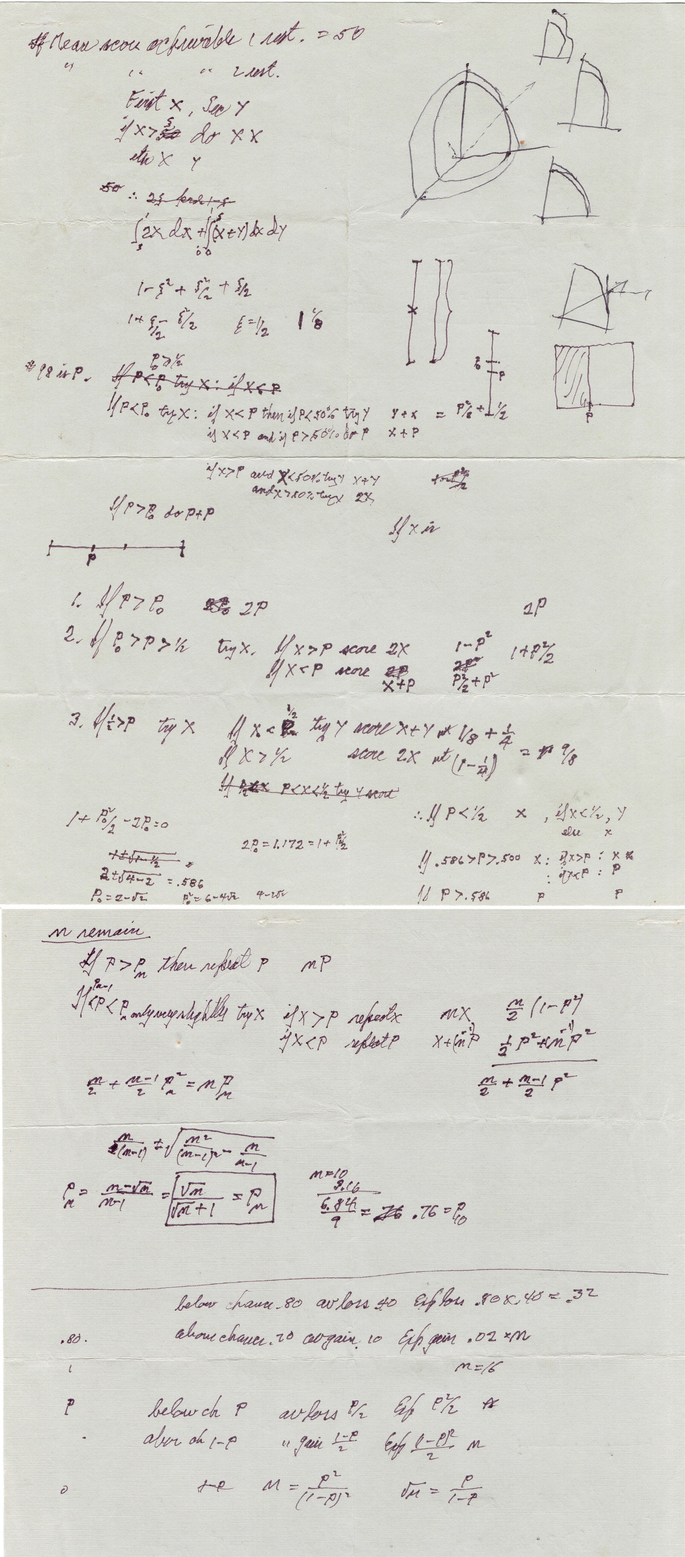 Feynman's decoded note reveals optimal choice strategy