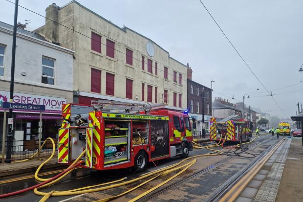 Major blaze engulfs Fleetwood building with eight fire engines in ...