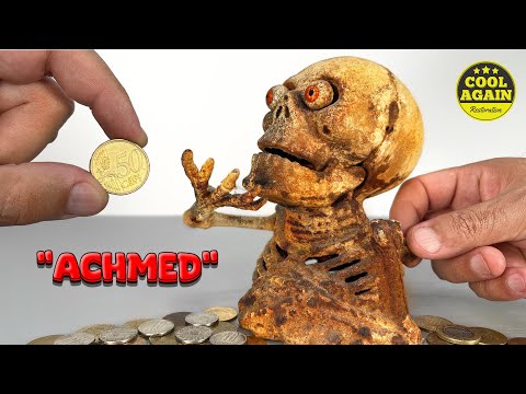 Hungry skull - mechanical coin bank restoration